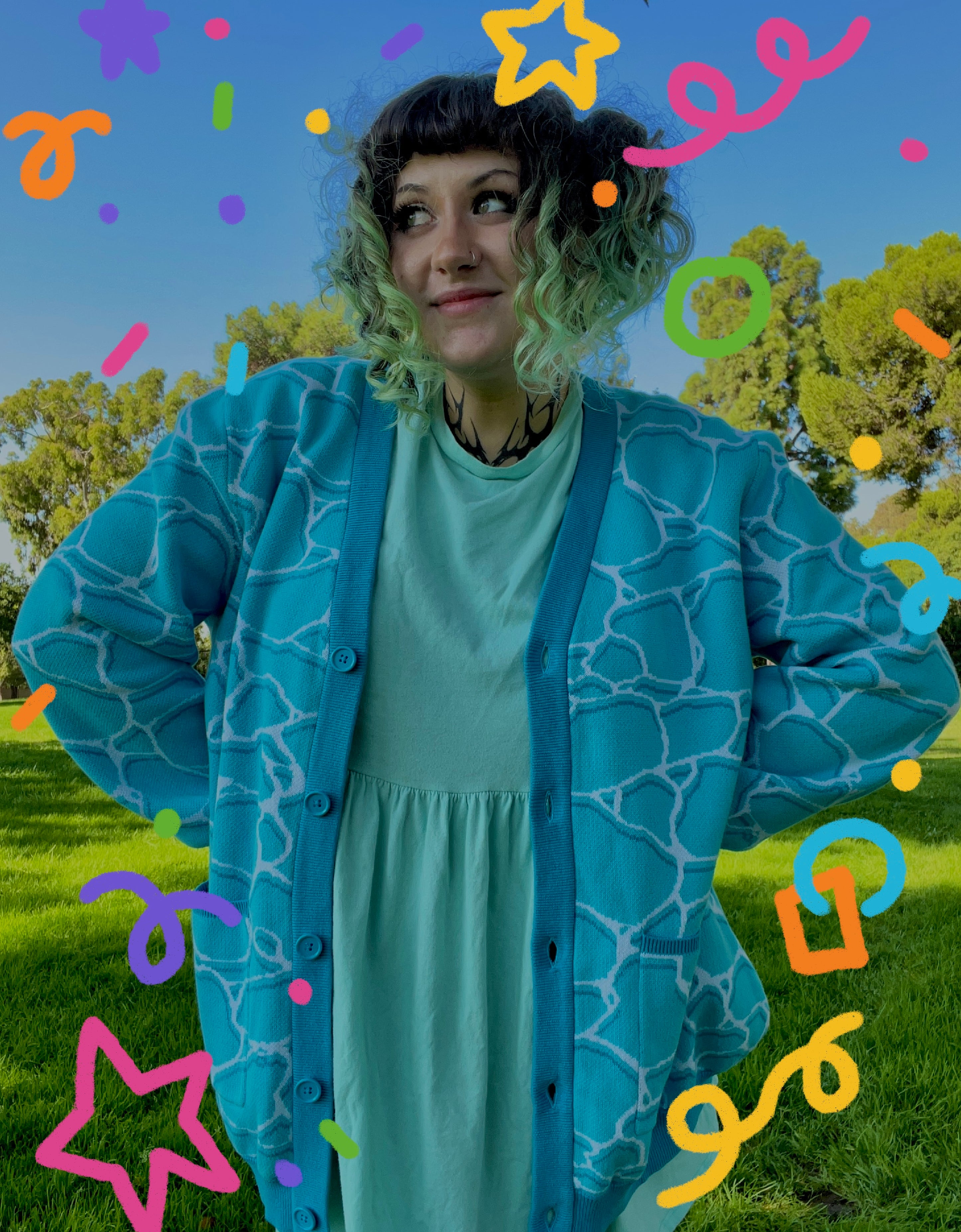 Pixel Water Cardi – Egglien